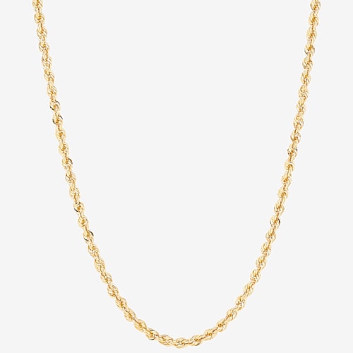 Click here for Unisex Adult 10K Gold 18 Inch Rope Chain Necklace... prices