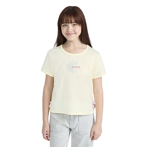 Click here for Levis Girls 7-16 Daisy Side Tie Round Neck Top - L... prices