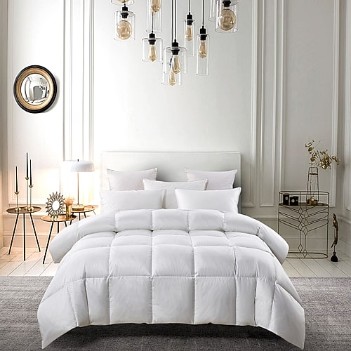 Click here for Serta(R) 300 Thread Count White Down Fiber Light W... prices