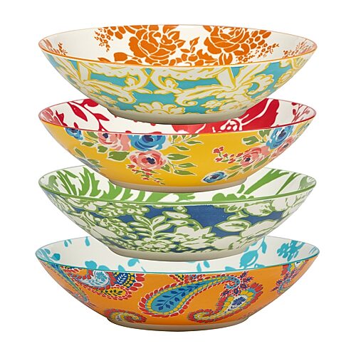 Click here for Damask Floral Set of 4 Soup Bowl - Multicolor prices