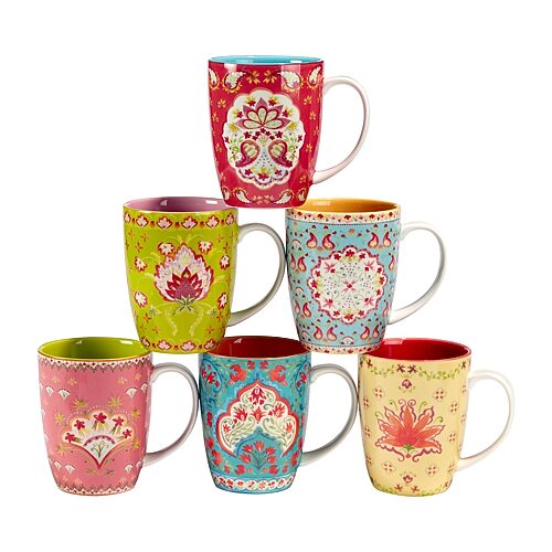 Click here for Certified International Francesca Mugs  Set of 6 -... prices