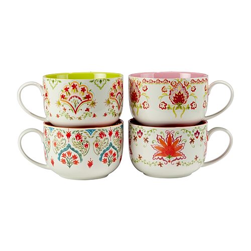 Certified International Francesca Jumbo Cups  Set of 4 - Multi