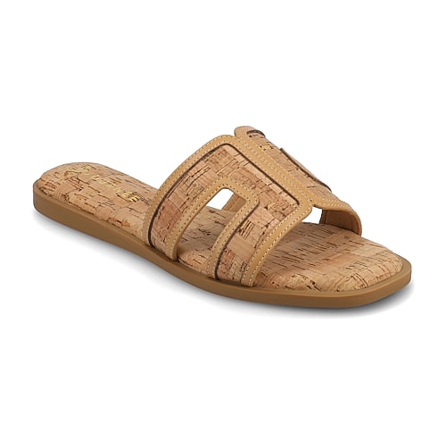 Journee Collection Womens Primah Flat Sandals  10 Medium  Brown