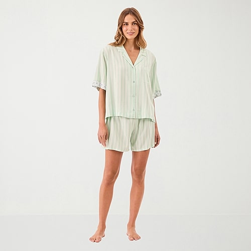 Click here for Martha Stewart Womens V-Neck Short Sleeve 2-pc. Pa... prices