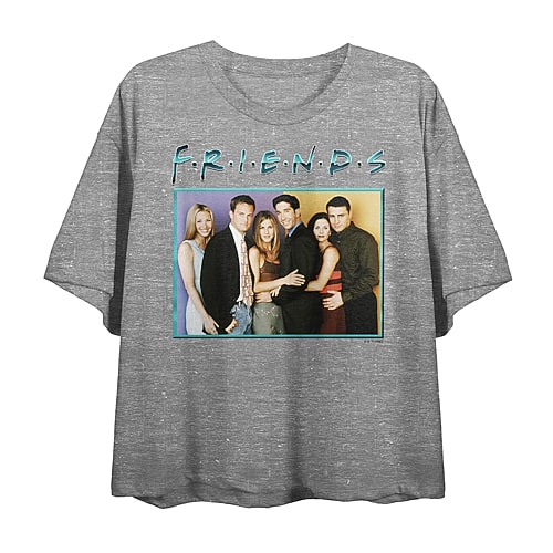 Click here for Womens Crew Neck Short Sleeve Friends Crop Top  Sm... prices