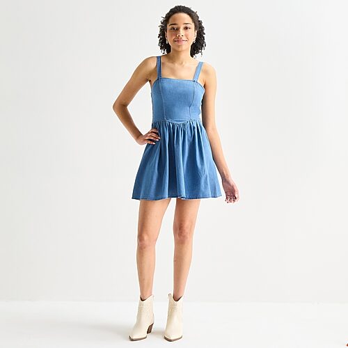 Click here for Arizona Womens Juniors Square Neck Sleeveless Baby... prices