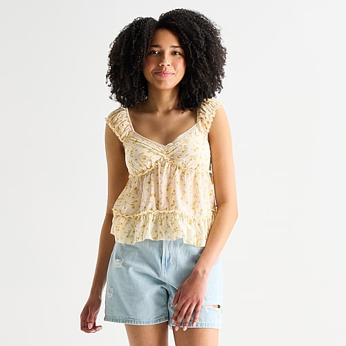 Click here for Arizona Womens Juniors Sweetheart Neck Sleeveless... prices