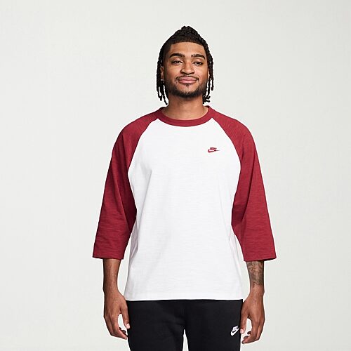 Click here for Nike Mens Crewneck Raglan Sleeves Top - Team Crims... prices