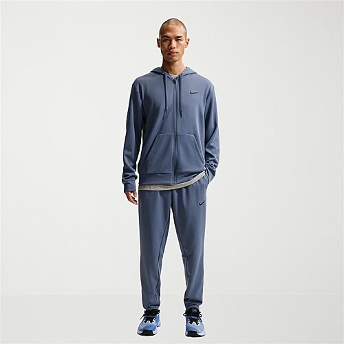Nike Mens Cuffed Mid Rise Regular Fit Fleece Active Jogger Pant  Medium  Blue