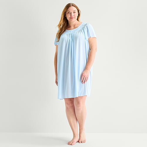 Click here for Adonna Womens Plus Short Sleeve Round Neck Nightgo... prices