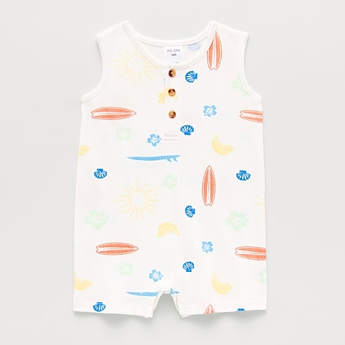 Click here for Okie Dokie Baby Boys Sleeveless Romper  Newborn  W... prices