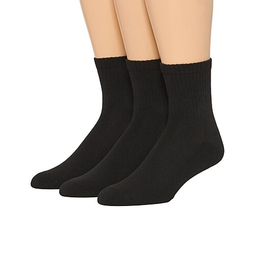 Click here for Arizona Mens 3 Pair Crew Socks  10-13  Black prices
