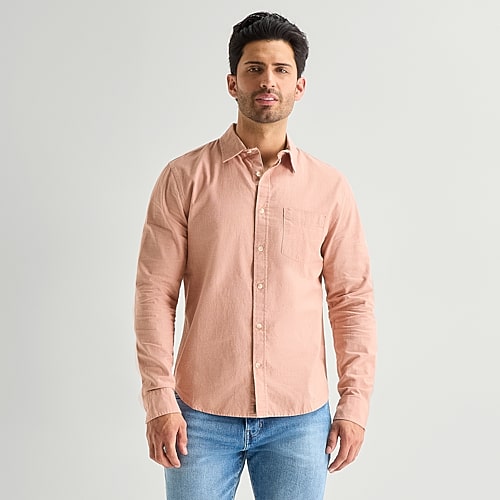Click here for mutual weave Mens Long Sleeve Classic Fit Button-D... prices