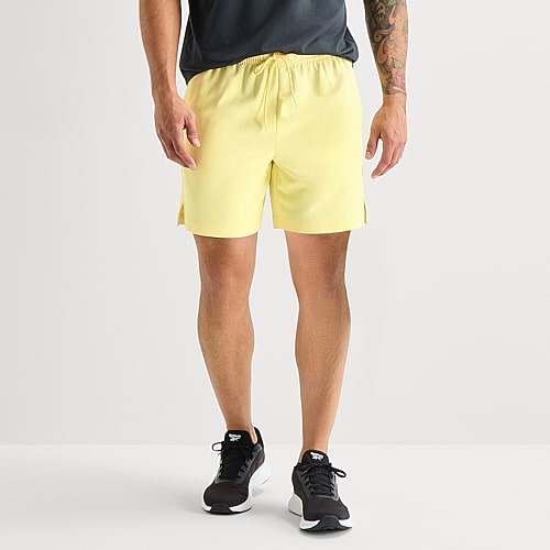 Click here for Xersion Mens 7 Workout Shorts  X-large  Yellow prices