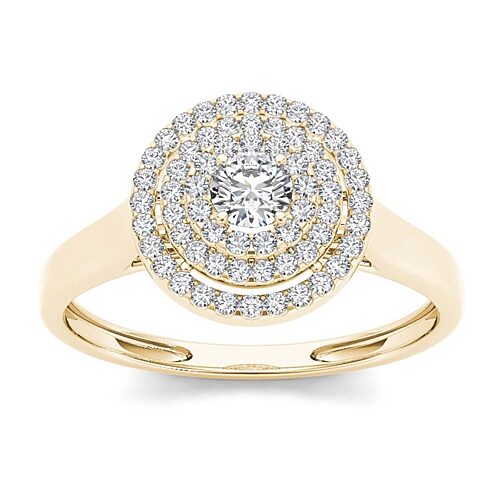 Click here for 1/2 CT.T.W. Natural Diamond 10K Yellow Gold Engage... prices