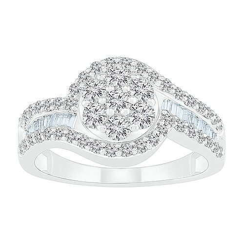 Click here for Womens 1 CT. T.W. Natural White Diamond 10K Gold H... prices