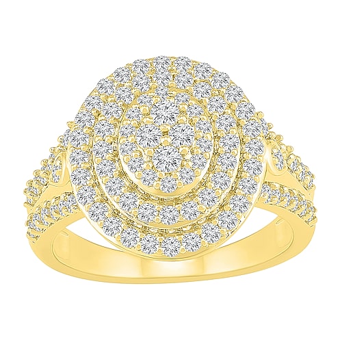 Click here for Womens 1 CT. T.W. Natural White Diamond 10K Gold H... prices