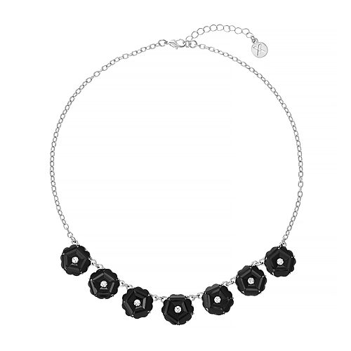 Click here for Mixit Womens Black 17 Inch Collar Necklace  One Si... prices