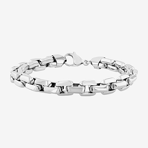 Click here for Mens Stainless Steel 9 Inch Link Bracelet  One Siz... prices