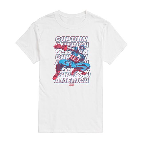 Click here for Mens Short Sleeve Captain America Marvel Graphic T... prices