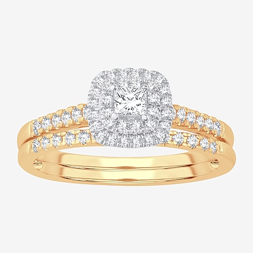 Click here for 1/2 CT.T.W. Natural Diamond Cushion Shape Side Sto... prices