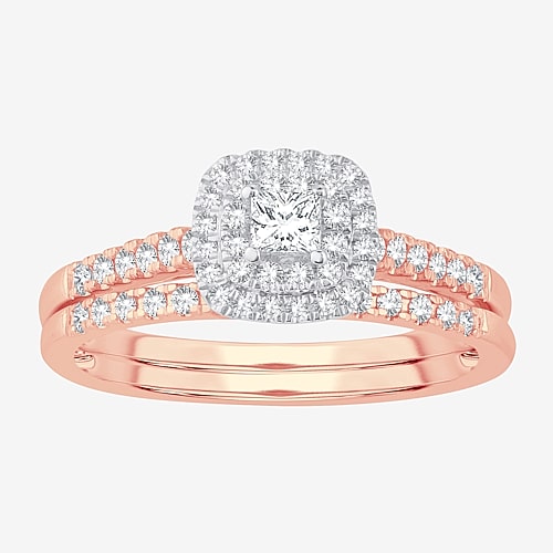 Click here for 1/2 CT.T.W. Natural Diamond Cushion Shape Side Sto... prices