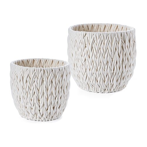 Click here for Baum Vertical Weave Round Rope Basket  One Size  W... prices