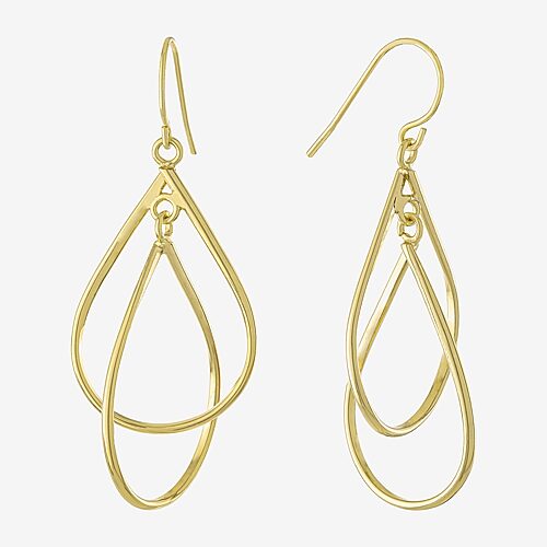 Click here for Athra Gold Over Brass Pear Shaped Drop Earrings prices