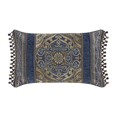 Click here for Queen Street Wallace Blue Rectangular Throw Pillow... prices