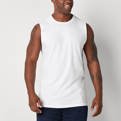 Click here for Xersion Cotton Mens Crew Neck Sleeveless Big and T... prices