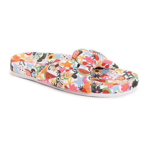 Click here for Muk Luks Womens Nura Slide Slipper - Multi whimsy prices