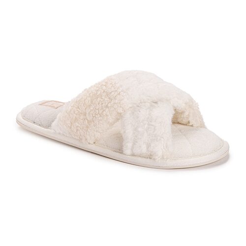 Click here for Muk Luks Womens Memory Foam Slip-On Slippers  X-la... prices