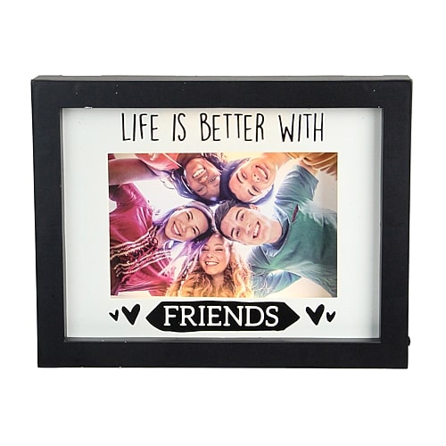 Northlight 4 X 6 Led Life Is Better With Friends Matted Lighted Digital Frame  One Size  Black