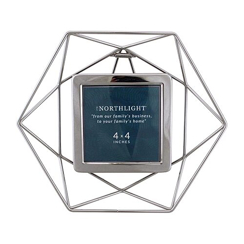 Click here for Northlight 4 X 4 Contemporary Silver Hexagonal Tab... prices
