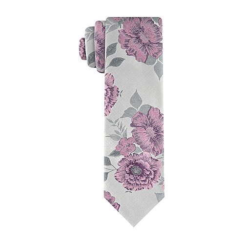 Click here for J. Ferrar Floral Tie  One Size  Silver prices
