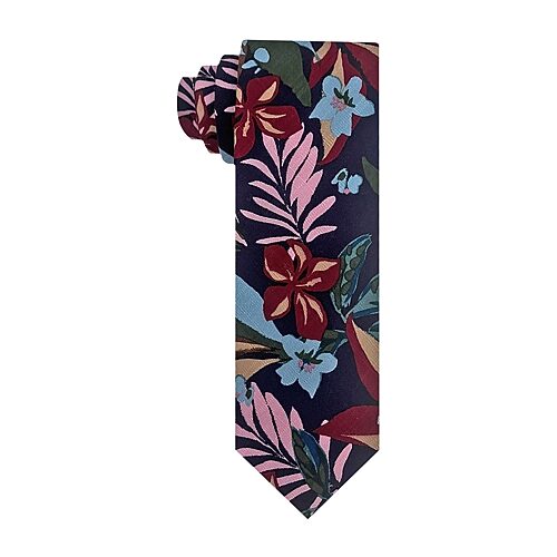 Click here for J. Ferrar Floral Tie  One Size  Blue prices