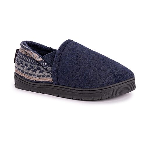 Click here for Muk Luks Mens Slip-On Slippers  Large  Blue prices