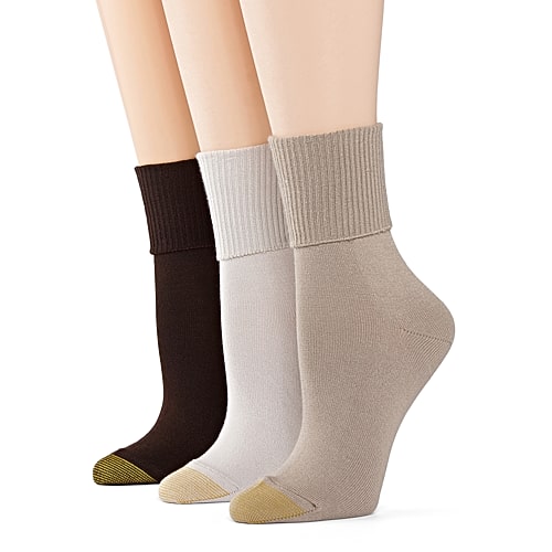 Click here for Gold Toe Ultra Soft Womens Multi-Pack 3 Pair Turnc... prices