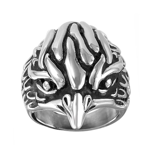 Click here for Mens Two-Tone Stainless Steel Eagle Ring  9  Two T... prices
