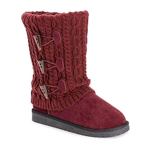 Click here for Muk Luks Womens Cheryl Boots - Burgundy prices