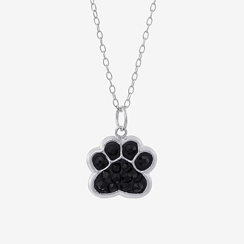 Click here for Silver Treasures Womens Black Crystal Sterling Sil... prices