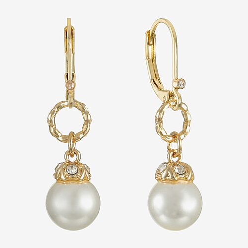 Click here for Monet Jewelry Gold Tone Womens Glass Simulated Pea... prices