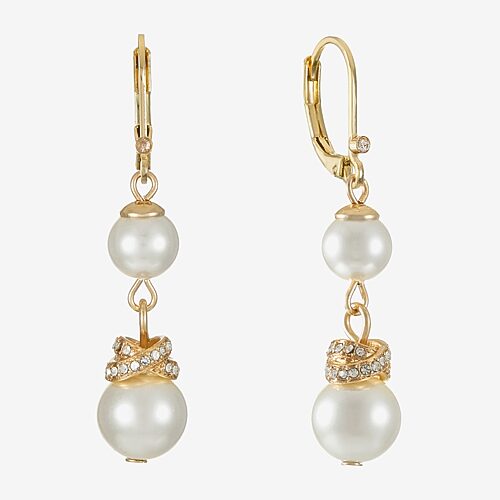 Click here for Monet Jewelry Gold Tone Womens Glass Simulated Pea... prices