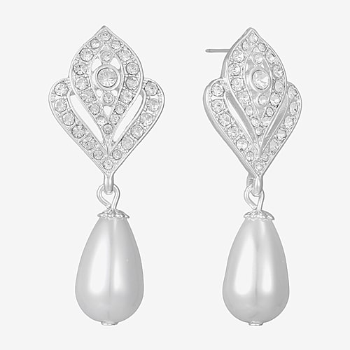 Click here for Monet Jewelry Timeless Silver Tone Womens Glass Si... prices