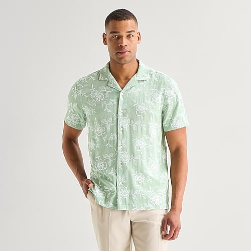Click here for J. Ferrar Floral Mens Short Sleeve Camp Shirt  X-l... prices