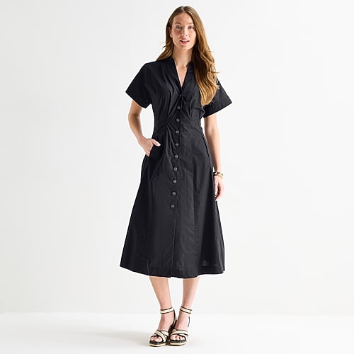 Click here for Liz Claiborne Womens Midi V Neck Short Sleeve A-Li... prices