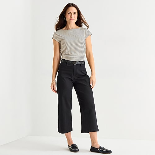 Click here for Liz Claiborne Womens Tall Wide Leg Mid Rise Croppe... prices