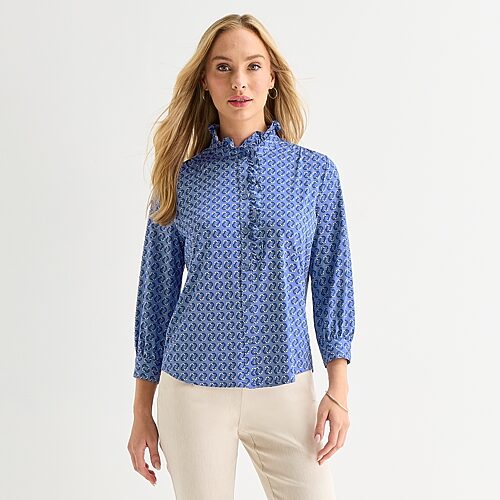 Click here for Liz Claiborne Womens 3/4 Sleeve Blouse  Petite X-l... prices