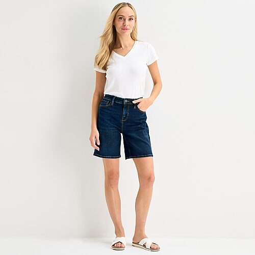 Click here for Liz Claiborne Lana Womens 8 Denim Short  18  Blue prices