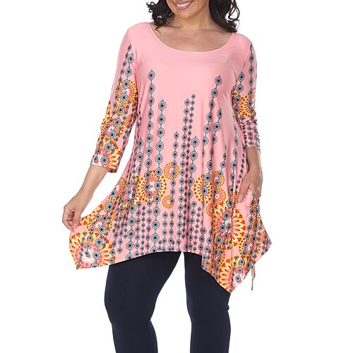 Click here for White Mark Plus Rella Womens Scoop Neck 3/4 Sleeve... prices